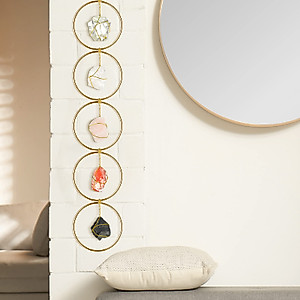 2 Pcs Raw Crystal 7 Chakra Gemstone Wall Decor Crystal Chakra Hanging Decor Window Meditation Hanging Ornament for Home Yoga Meditation Good Luck Mom Gifts Christmas Birthday Ornaments