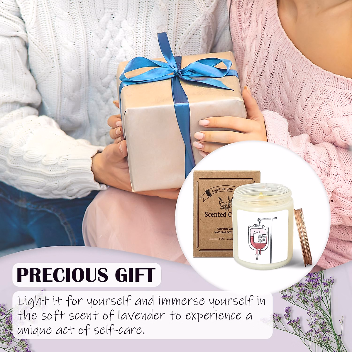 Likjad Nurse Gifts Lavender Candle, Funny Nurse Gifts, Nurse Graduation Gifts, Nurse Appreciation Gifts, Nurse Practitioner Gifts, Registered Nurse RN Gifts, Funny Nurse Scented Candles