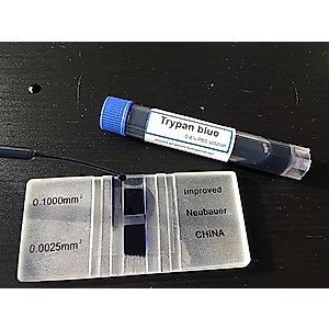 Rs' Science - Improved Neubauer Hemocytometer kit with Trypan Blue and Methylene Blue for Blood, Cell, Yeast Counting