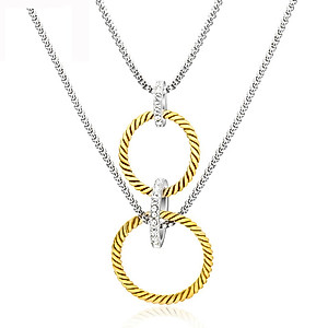 UNY Luxury Cable wire design linked Chain Necklace Women Fashion Jewelry drop Heart shape Unique Present