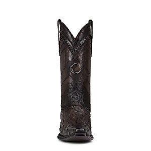Cuadra Men's Cowboy Boot in Genuine Ostrich Leather Brown, 1B2FA1, Size 10.5