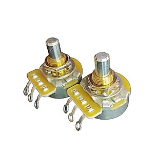 2 CTS Full Size Solid Shaft Pots 1x 500KA 1x 250KA Hot Rod Set Potentiometers