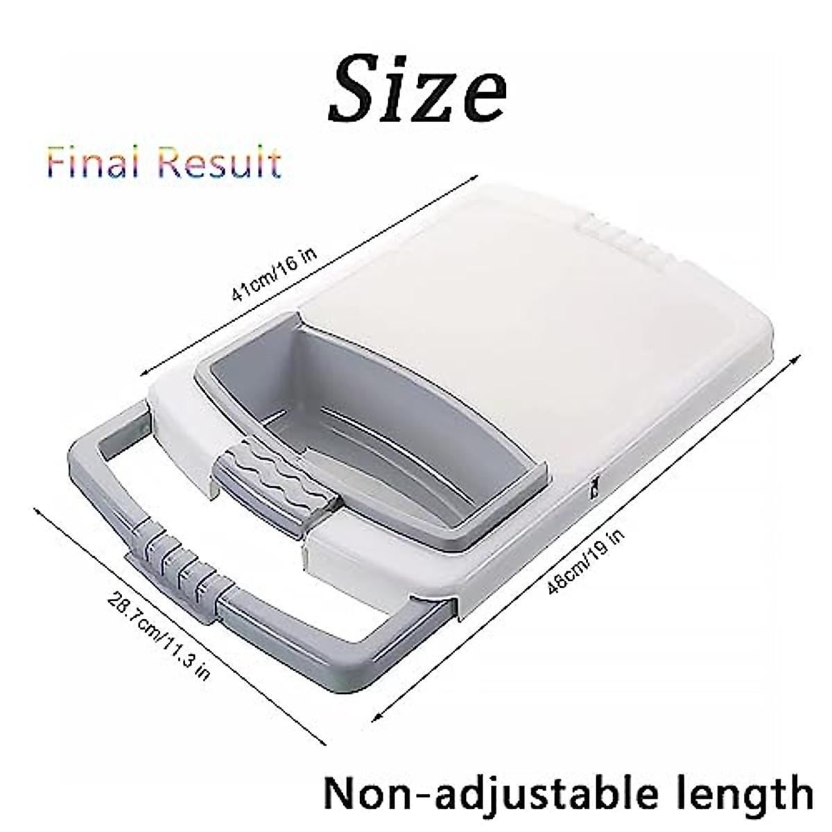 RUILOGOD 3 in 1 Kitchen Multifunction Sink Strainer Plastic Cutting Board Storage Basket, Over the Sink Chopping Board with Containers Retractable Drain Basket for Cutting Washing Draining (Gray)