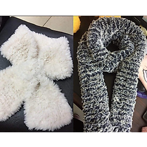 NICEEC 2 Skeins Faux Fur Yarn Super Soft, Chunky & Fluffy, Eyelash Yarn for Crochet & Knitting (Total Length 70yds,3.53oz) - White