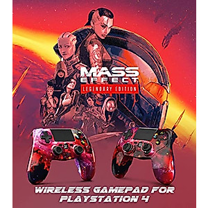 Kujian Wireless Controller for PS4, High Performance Double Shock Game Controller Compatible with Playstation 4/Slim/Pro/PC Gaming Controller with Sensitive Touch Pad, Motion Sensor(Nebula Series)