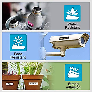 12mm 0.47Inch TZ Ptouch Label Maker Tape Compatible for Brother P Touch PTD210 PTD200 PTH110 PTD400 PTD600 Label Maker, (White/Gold/Pastel Blue/Turquoise Blue/Black/Berry Pink), 6 Pack