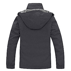 wantdo Women's Windproof Snowboard Jacket Waterproof Ski Coat Windbreaker Dark Gray XL