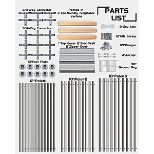 GarveeLife 13'x25'x11' Carport Oversized, Portable Garage with 180g PE Tarps, 19 Gauge Poles, 6 Roll-up Doors, and 4 Mesh Windows, Suitable for Full-Size Pickups Bass Boats, Tractors, and SUVs, Gray