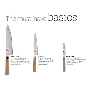 Shun Cutlery Classic Blonde Paring Knife 3.5", Small, Nimble Cooking Knife For Peeling, Coring, Trimming And More, Precise Cutting Knife, Handcrafted Japanese Kitchen Knife