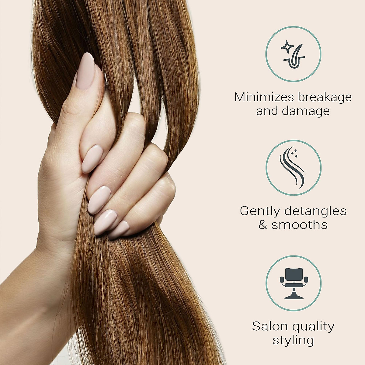 Boar Bristle Hair Brush - Smoothing Hair Brush for Men, Women & Kids, Soft Bristle Hair Brush, Bamboo and 100% Boar Bristles, Soft Brush for Hair, Gentle on Scalp