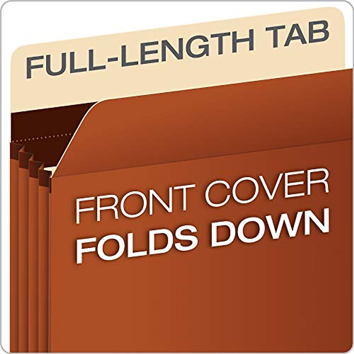 Pendaflex Expanding Accordion File Pockets, Extra Durable, Expands 5.25", Letter Size, Reinforced with Dupont Tyvek Material, 10/Box (15422)