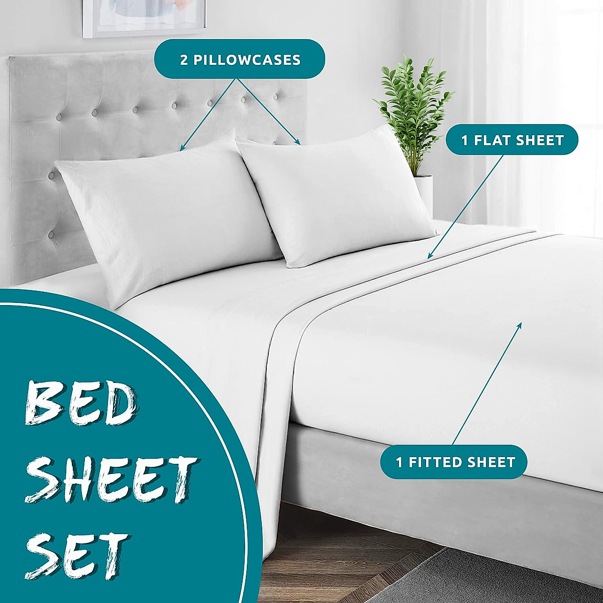 Fizzenobia Gnome Decor - Gnome Sheets California King Sheet Sets - Kids Girls Bed Sheets & Bedroom Decor - Soft Breathable Microfiber Deep Pocket Patterned Bedding Sheets & Pillowcases