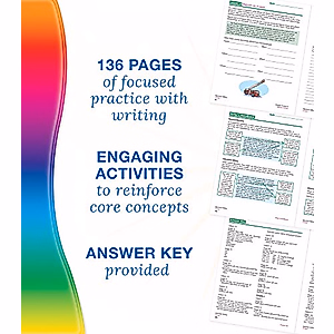 Spectrum 7th Grade Writing Workbooks, Ages 12 to 13, 7th Grade Writing, Informative, Argumentative, Comparative, and Fiction Story Writing Prompts, Writing Practice for Kids - 136 Pages