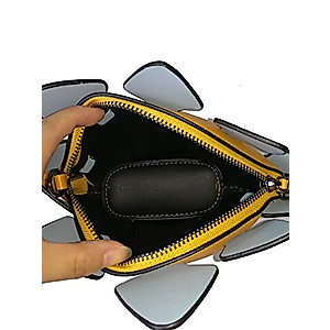 MILATA Dinosaur Shape Cross Body Bag Women Pu Leather Chic Clutch Purse for Girls (yellow)