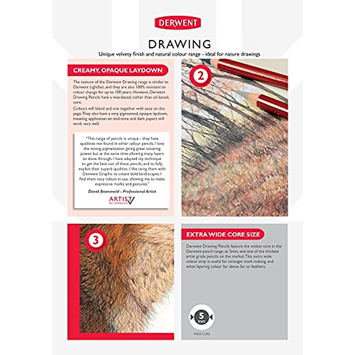 Derwent Sketching Pencils, 4mm Core, Wooden Box, 48 Count (0700759)