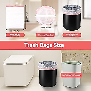 186 Count Strong White Trash Bags - 4 Gallon Drawstring Liners for Home, Kitchen, Bathroom, Office & Bedroom Garbage Can Bin - Unscented Plastic Bags