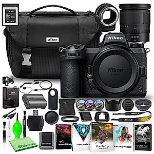 Nikon Z 6II 24.5MP Mirrorless Digital Camera with 24-70mm Lens (1663) USA Model Deluxe Bundle with Sony 64GB XQD Memory Card + Nikon FTZ Adapter + Nikon Camera Bag + Editing Software + More