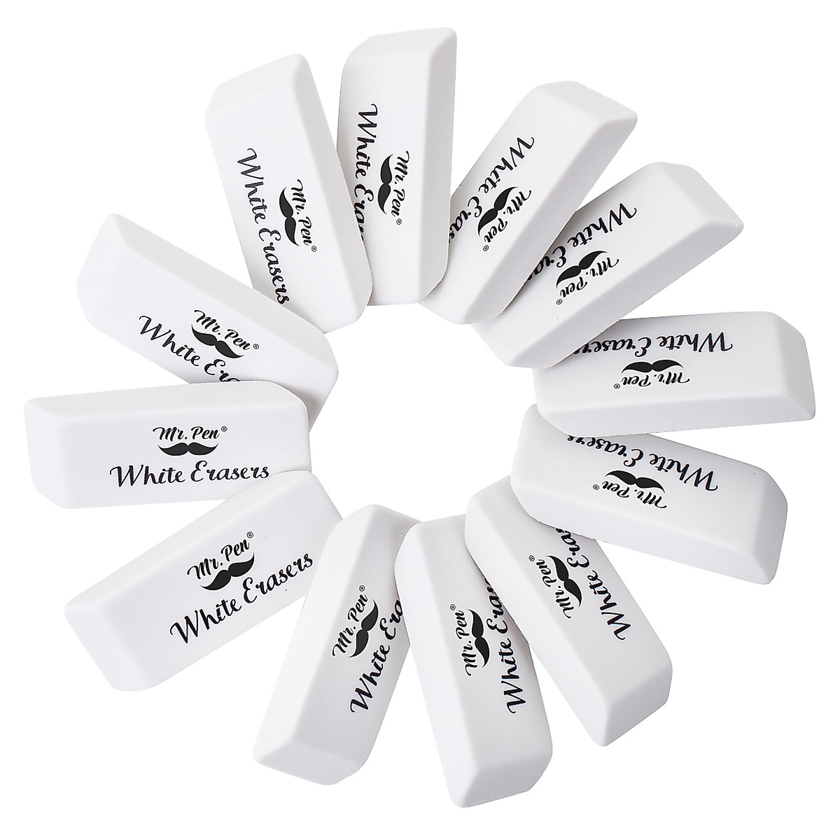 Mr. Pen- Erasers, Pencil Eraser, 12 Pack, White Erasers, Eraser, Erasers for Drawing, Eraser Pencil, Pencil Erasers, Erasers for Kids, Art Erasers for Drawing, Artist Eraser, White Eraser, Art Eraser
