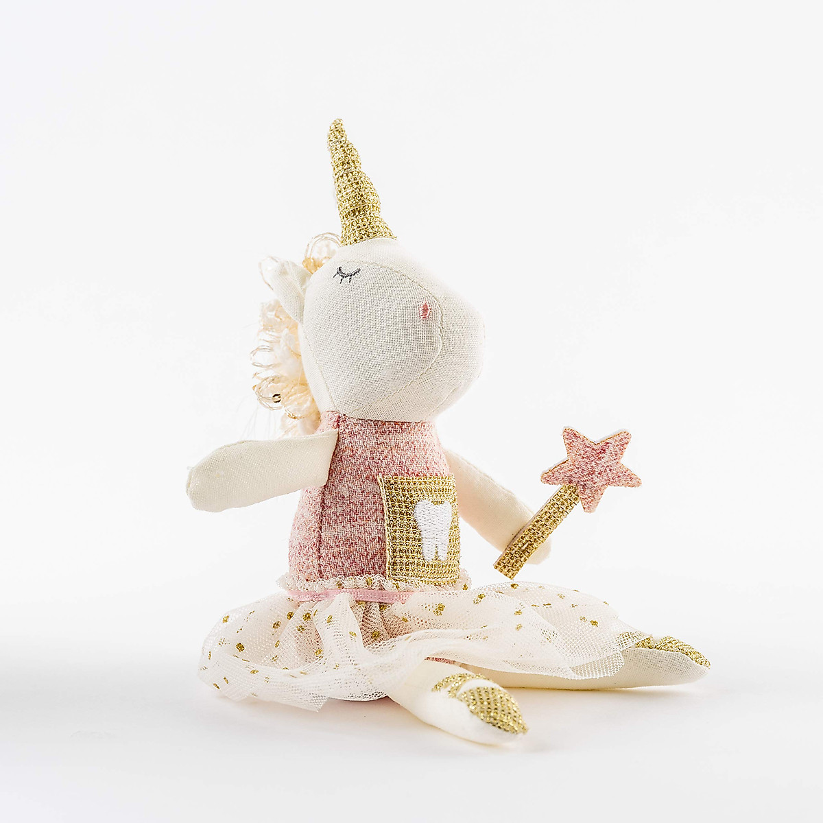 Mud Pie Unicorn Tooth Fairy Pink One Size