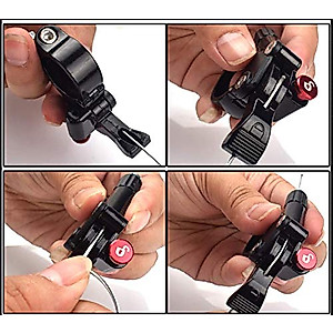 BESNIN Bike Remote Lockout Lever, Aluminum Alloy Mountain Bicycle Fork Lock Control Parts,MTB Accessories Lever Handlebar for Road Bike with Cable Wire