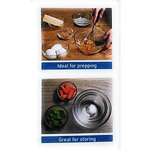 Sharper Image 10 pieces glass bowl set with color lids