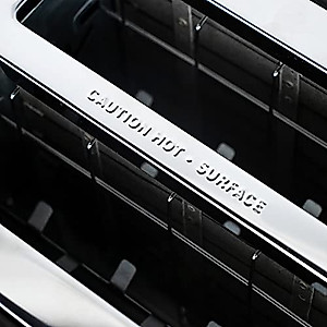 VETTA 2-Slice Extra-Wide-Slot Retro Toaster with Defrost, Bagel, and Cancel Functions, 6 Shade Settings, Self-Centering for Even Cooking and Removable Crumb Tray, Stainless Steel in Black (Black)