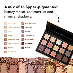 Milani Gilded Nude Hyper Pigmented Eyeshadow Palette - 15 Natural Looking Makeup Eyeshadow Colors for Your Everyday Look