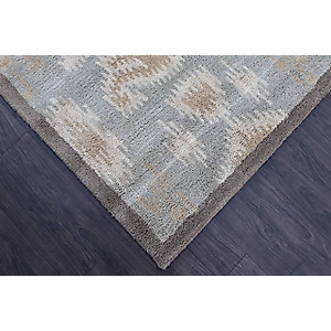 Wallard Design Marchesa Gray Traditional Oriental Style Handmade 100% Wool Rugs & Carpets (9x12)