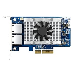 QNAP QXG-10G2T-X710 Two Port 10GbE Network Card with SR-IOV and iSCSI, Block-Based and Supports Multiple Virtual Disk Modes