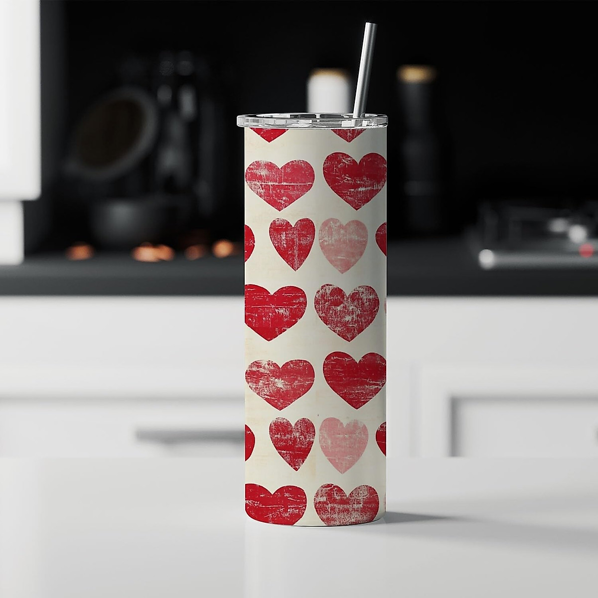 Medpol love kisses valentines insulated tumblers coffee cup Gift，love kisses valentines Drinking Glasses-Tea Cup-Coffee Mug tumbler with lid and straw 20 oz insulated tumbler cups