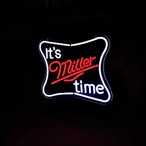 X Reed It's Mill Time Neon Sign LED Light Personalized Neon Lights for Wall Decor Bar Pub Beer Bar Party Garage Room Decoration 20' ' Width, White