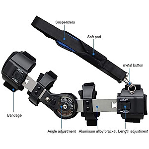 Hinged Elbow Brace, Hinged Support Sling Stablizer for Dislocated Arm, Adjustable Post OP Elbow Brace Stabilizer Splint Arm Injury Recovery Support After Surgery (Left)