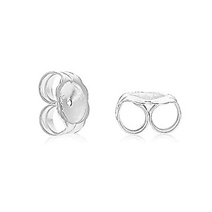 14k White Gold Bar Earrings Polished Stud 12.5mm Line Stick Minimalist Earrings (white-gold)