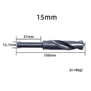 Rummyluck HSS Twist Drill Bits for Stainless Steel/Iron/Copper/Aluminium/Plastic/Wood, 15mm Metal Spiral Drill Bit Carbide Hole Opener Drilling Tool