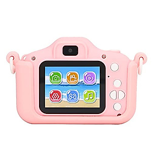 Kids Camera, Pink Cartoon 20MP Digital Video Camera for Children, Child Camera for Photo Game Outdoor