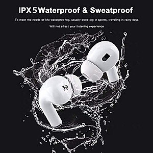 YZJSM Headphones,Noise Canceling Bluetooth Headphones Stereo Waterproof in-Ear,Sports Bluetooth Headphones with Mini Charging Case and Built-in Microphon,for Women and Men,for iPhone Android