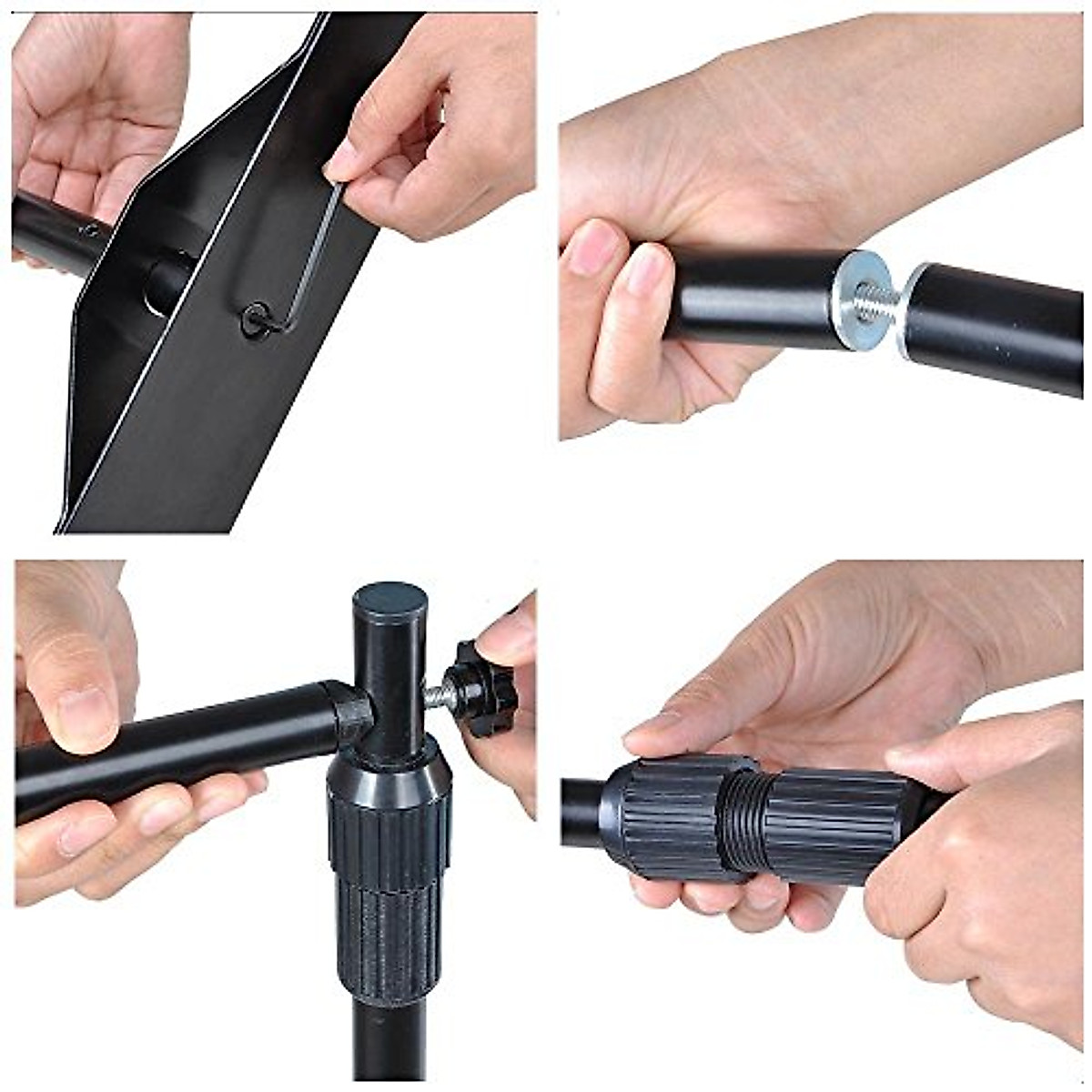 Voilamart Step and Repeat Display Backdrop Banner Stand 8' x 8' Adjustable Telescopic Display Backdrop Stand for Trade Show, Photo Booth, Wall Exhibitor Background with Carrying Bag