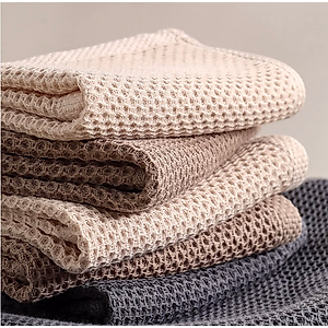 12 Pieces Kitchen Towel Cotton Honeycomb Rag Super Absorbent Dishcloth for Household Kitchen Cleaning Cloth Tools