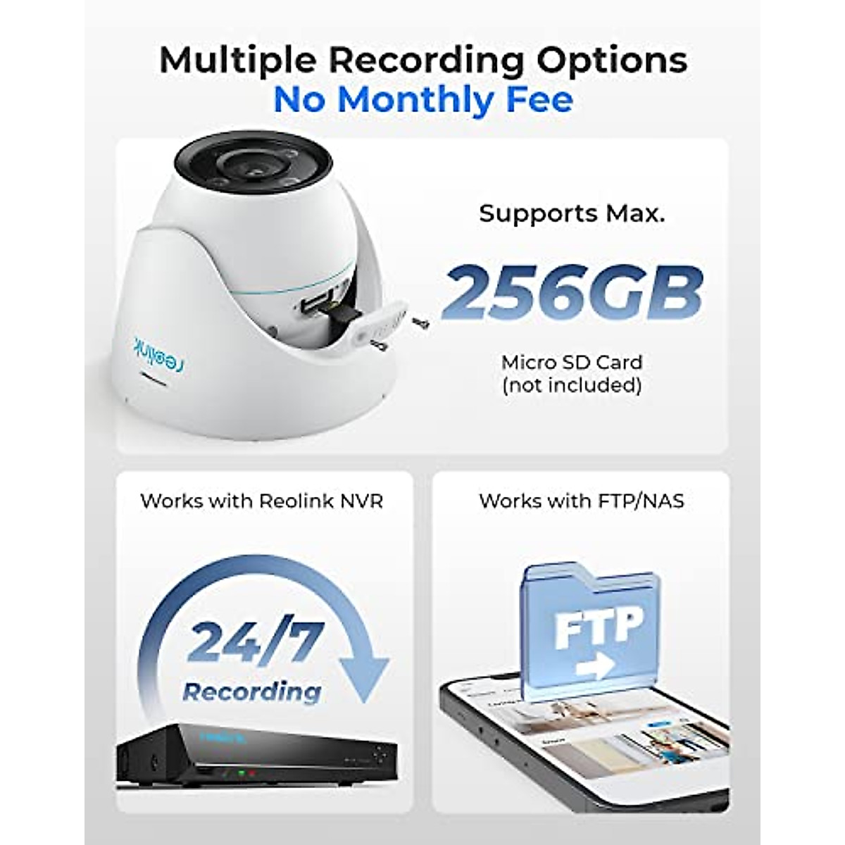 REOLINK 4K Security Camera Outdoor System, Home IP PoE Camera with 94 Degree FoV, 3X Optical Zoom, 2.8mm Lens, 700lm Color Night Vision, Two-Way Talk, Human/Vehicle/Pet Detection, RLC-833A