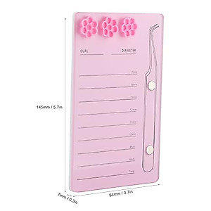 3 in 1 Eyelash Extension Tray, 7-15mm Acrylic False Lash Tray Eyelash Extension Holder Eyelashes Display Strip Lash Pallet with Magnetic Suction Holes for Eyelash Training Institutions