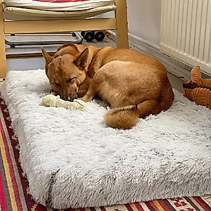 VOODUE Soft Plush Pet Pad Pet Blanket Bed Mat for Small Medium Dog Cat Puppy Rabbit Thickened Sofa Cushion Home Rug Keep Warm Pet Items (Color : Brown, Size : S 40x30x5cm)