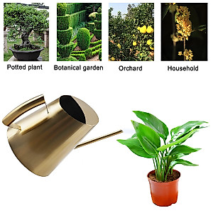 WEBTB Watering Can Indoor Plants Gold Watering Can Stainless Steel Bonsai Watering can 1.5L Small Watering Can for Outdoor Watering Plants Mini Watering Can House Plants Home Gardening Water Bottle