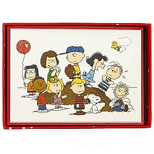Graphique Peanuts Gang Boxed Notecards, 16 Peanuts Friends CardsEmbellished With Glitter, with Matching Envelopes and Storage Box, 3.25" x 4.75"