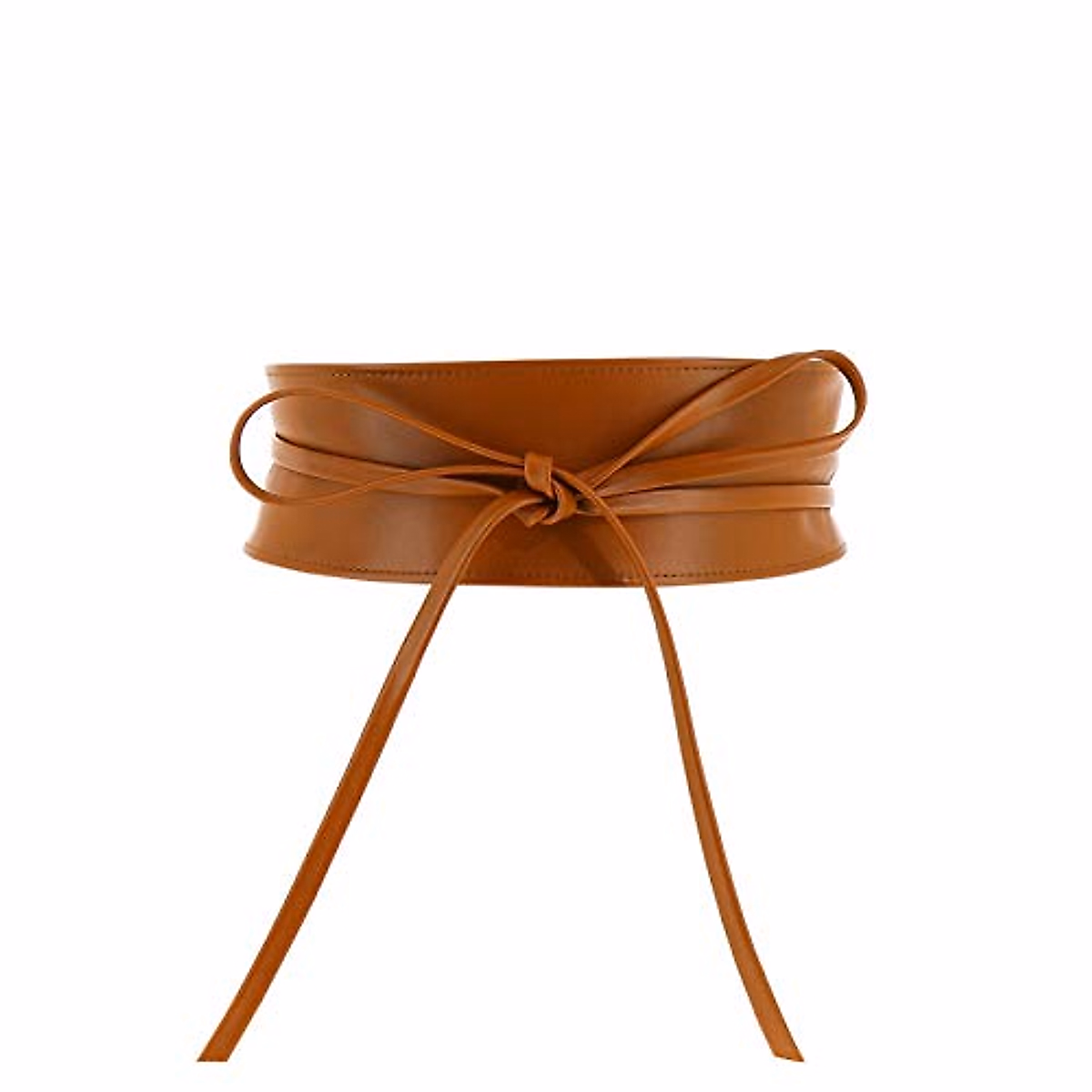 FASHIONGEN - Woman Italian leather Obi belt, CASSIANE - Camel, S-M