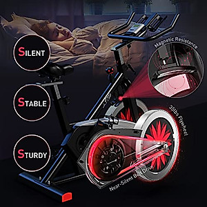 JOROTO Belt Drive Indoor Cycling Bike with Magnetic Resistance Exercise Bikes Stationary ( 300 Lbs Weight Capacity ) (Updated)