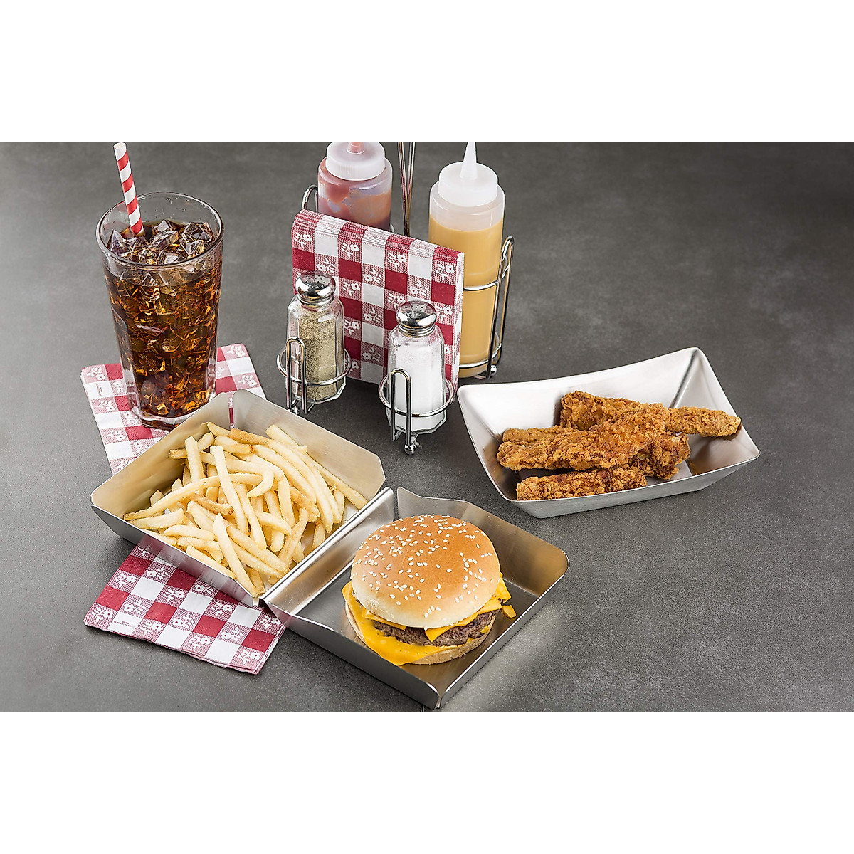 TableCraft 10109 Coca-Cola Red & White Striped Straws (Unwrapped), Pack of 100