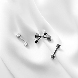 18g Tiny Dot Disc Stud Earrings for Women Men Teen Girls Cartilage S925 Sterling Silver Dainty Cute Minimalist Daith Tragus Helix Flat Screw Backs Hypoallergenic Barbell Piercing Jewelry Gifts (3mm)