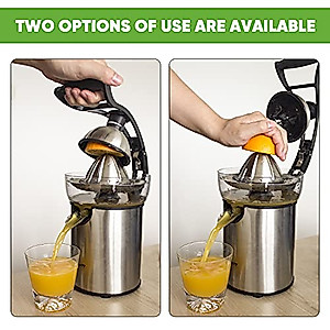 ASLATT Citrus Juicer Electric, Stainless Steel Orange Juicer Squeezer Juice Maker for Lime Grapefruit Lemon，Orange Juicer Machine, Detachable Design, Easy Clean