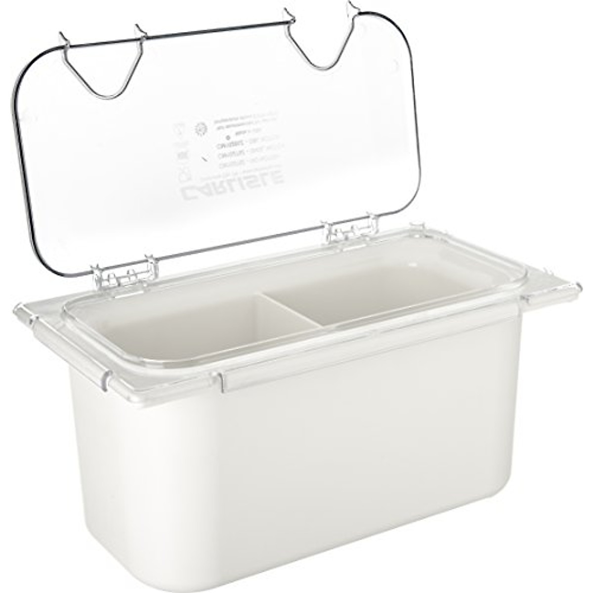 Carlisle FoodService Products CM10279Z07 Coldmaster EZ Access Lid with Notch, 1/3 Size, 0.9" Height, 13" Width, 7" Length, Polycarbonate (PC), Clear (Pack of 2)