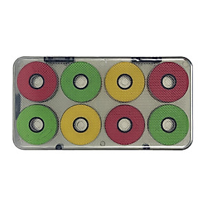 BESSTUUP 16Pieces Foam Fishing Line Spool Storage Snell Leader Rigs Winder Lure Tackle Organizer